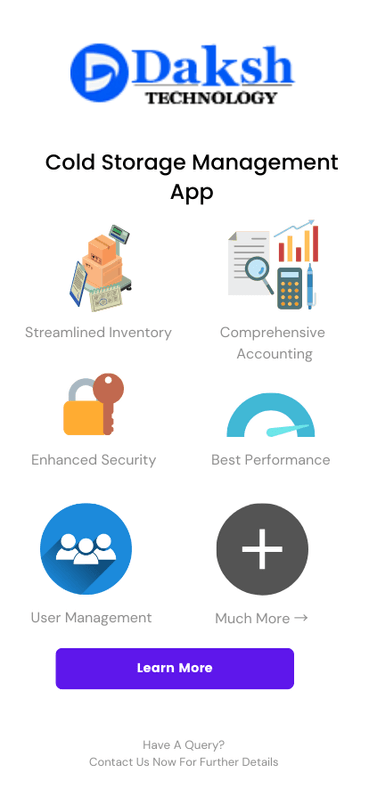Best Cold Storage Management Software By Daksh Technology - Optimize ...